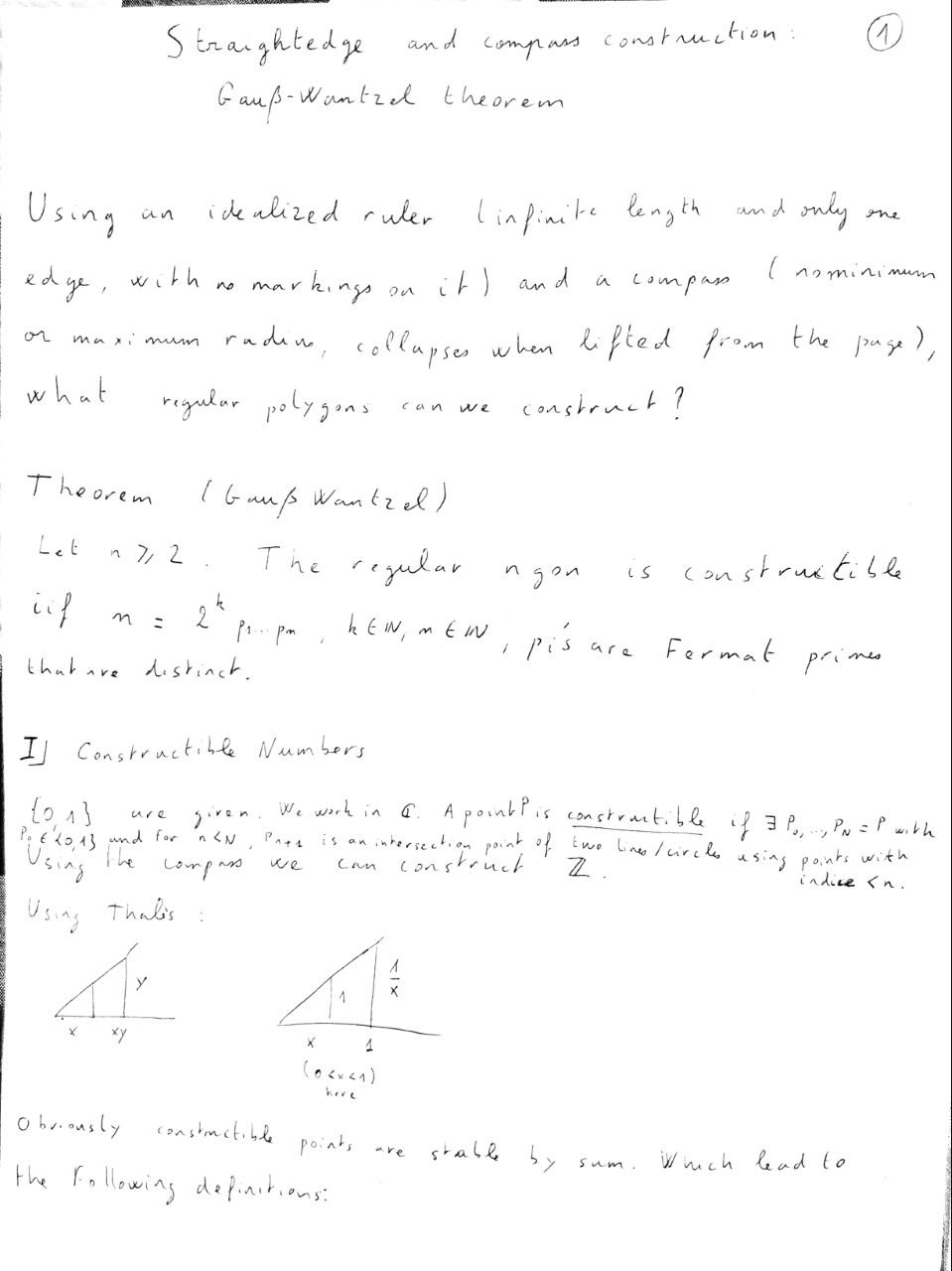 Construction using straightedge and compass - Odyssey